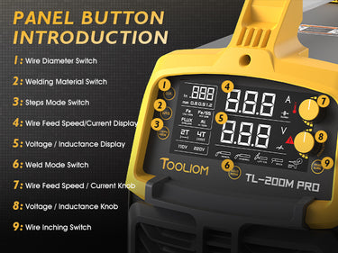 MIG/Stick/TIG Multi-Process Welder TL-200M-PRO 3 in 1 Welding Machine ...